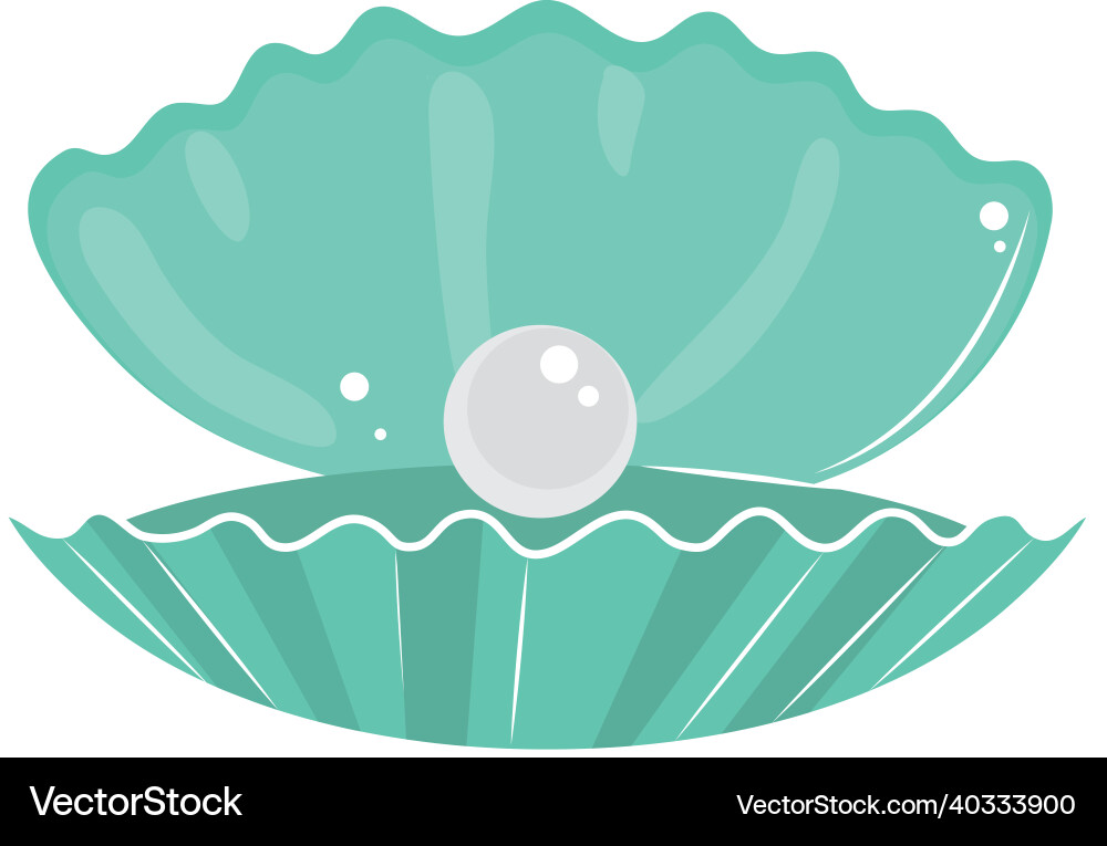 Pearl shell icon Royalty Free Vector Image - VectorStock