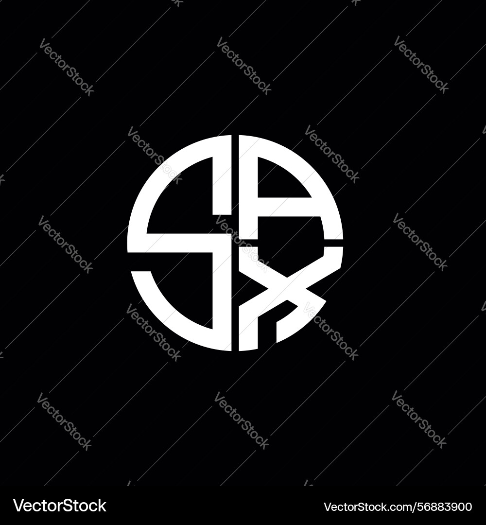 Sax logo icon monogram letter Royalty Free Vector Image