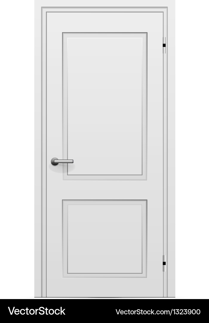 Simple White Door Royalty Free Vector Image - VectorStock