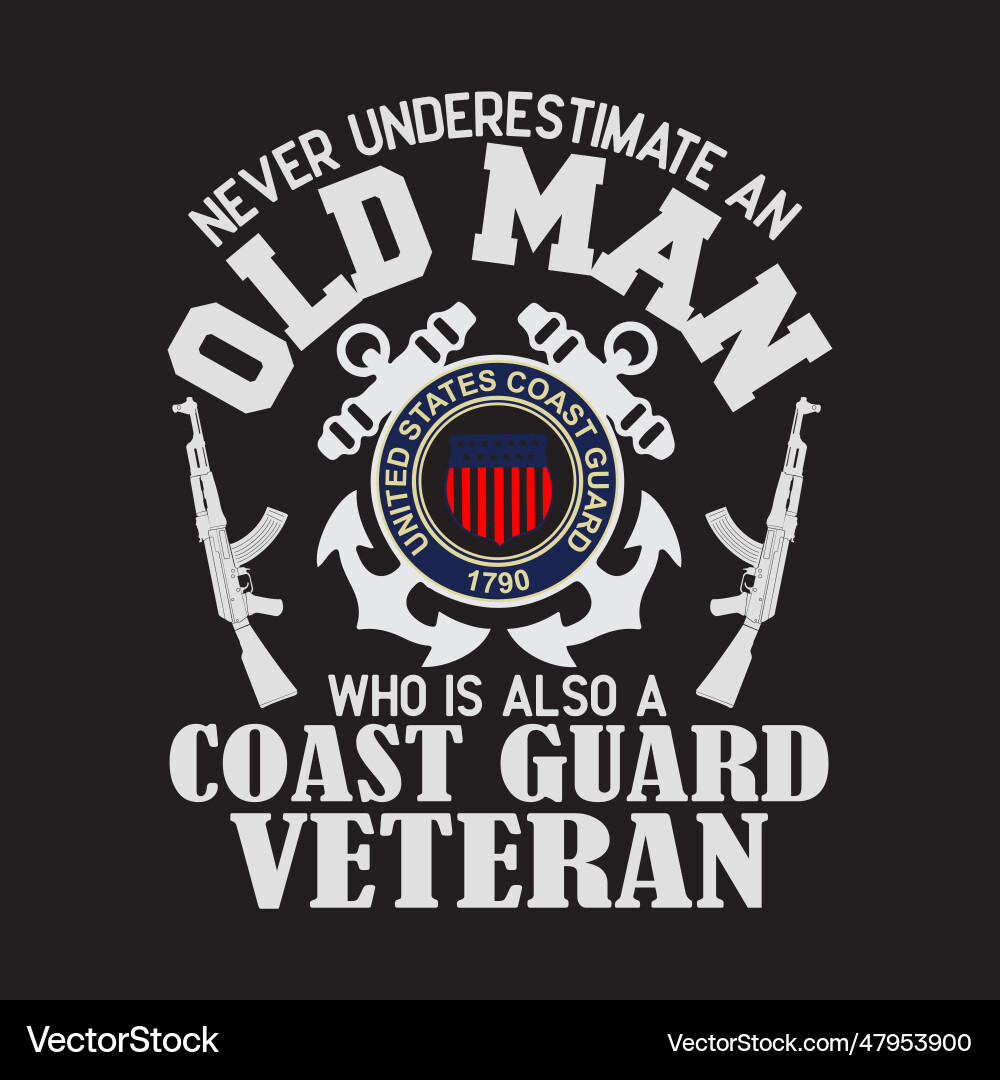 US Coast Guard Veteran Gift - SVG Cut File Vector Image