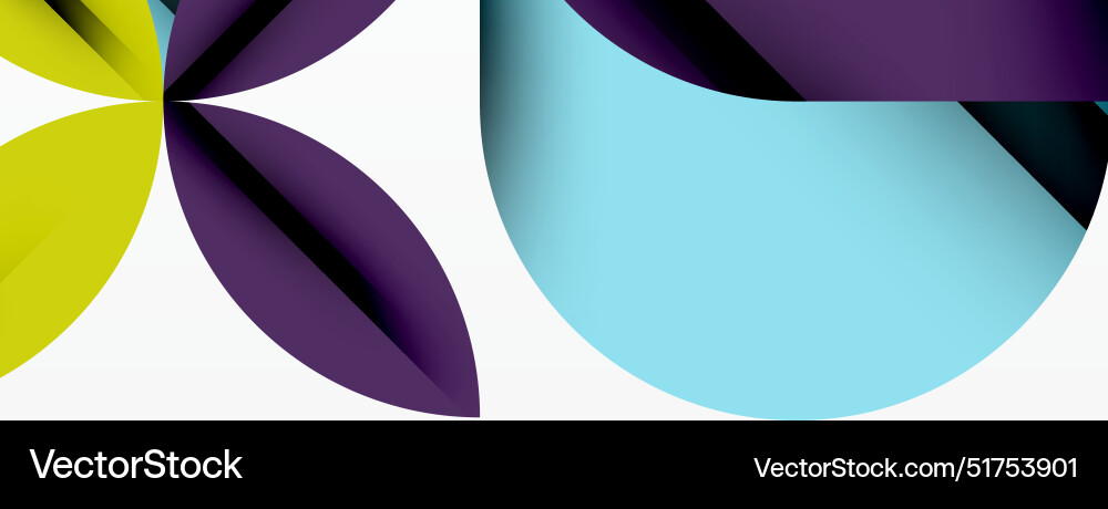 Circle square and flower petal geometric Vector Image