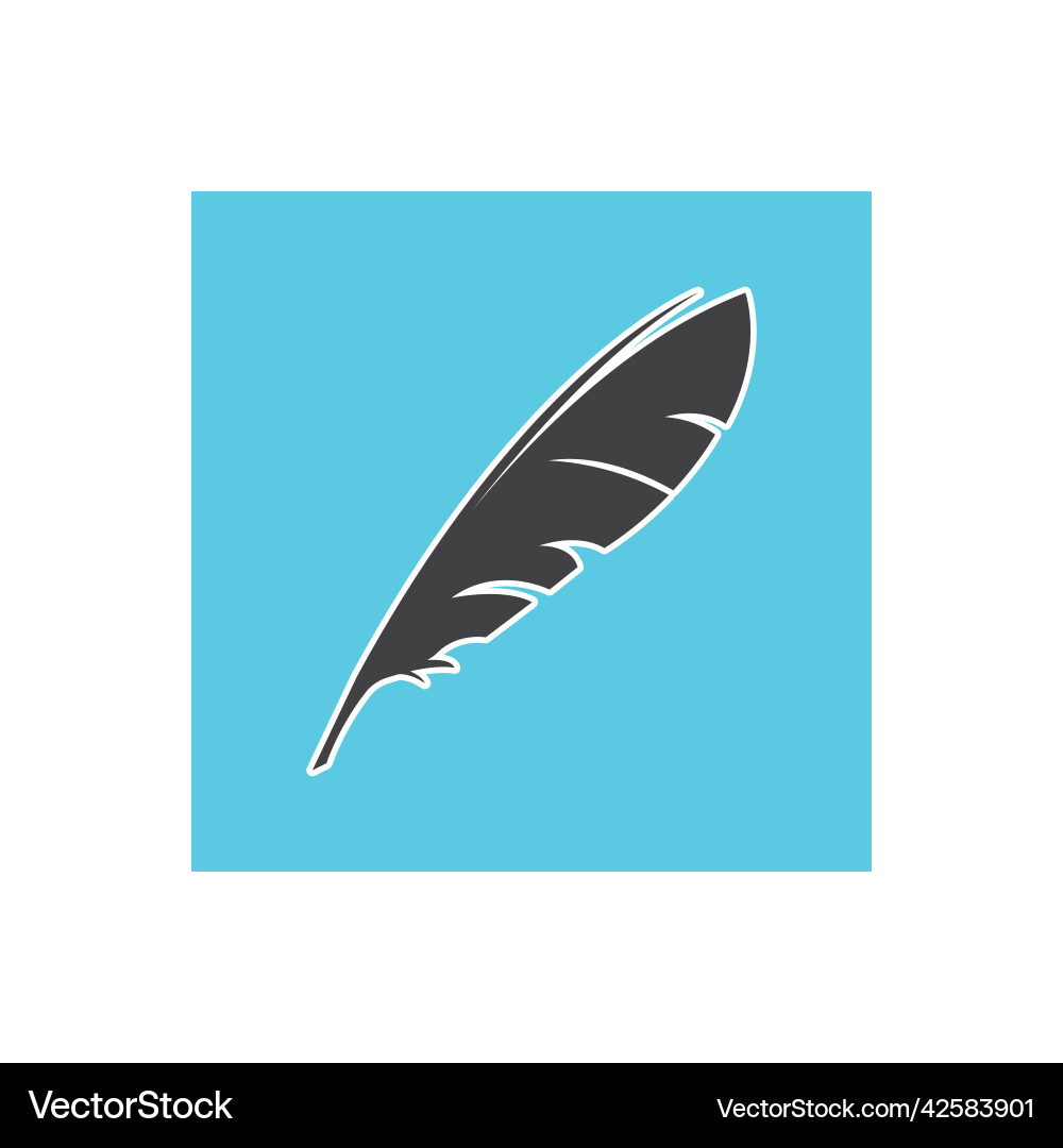 Elegant Quill Logo Royalty Free Vector Image - VectorStock