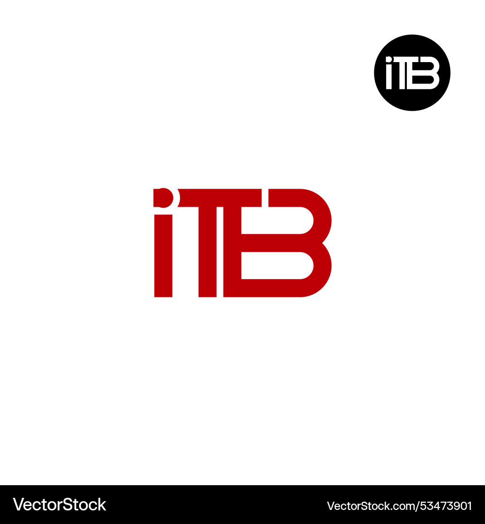 ITB Letter Monogram Logo Royalty Free Vector Image