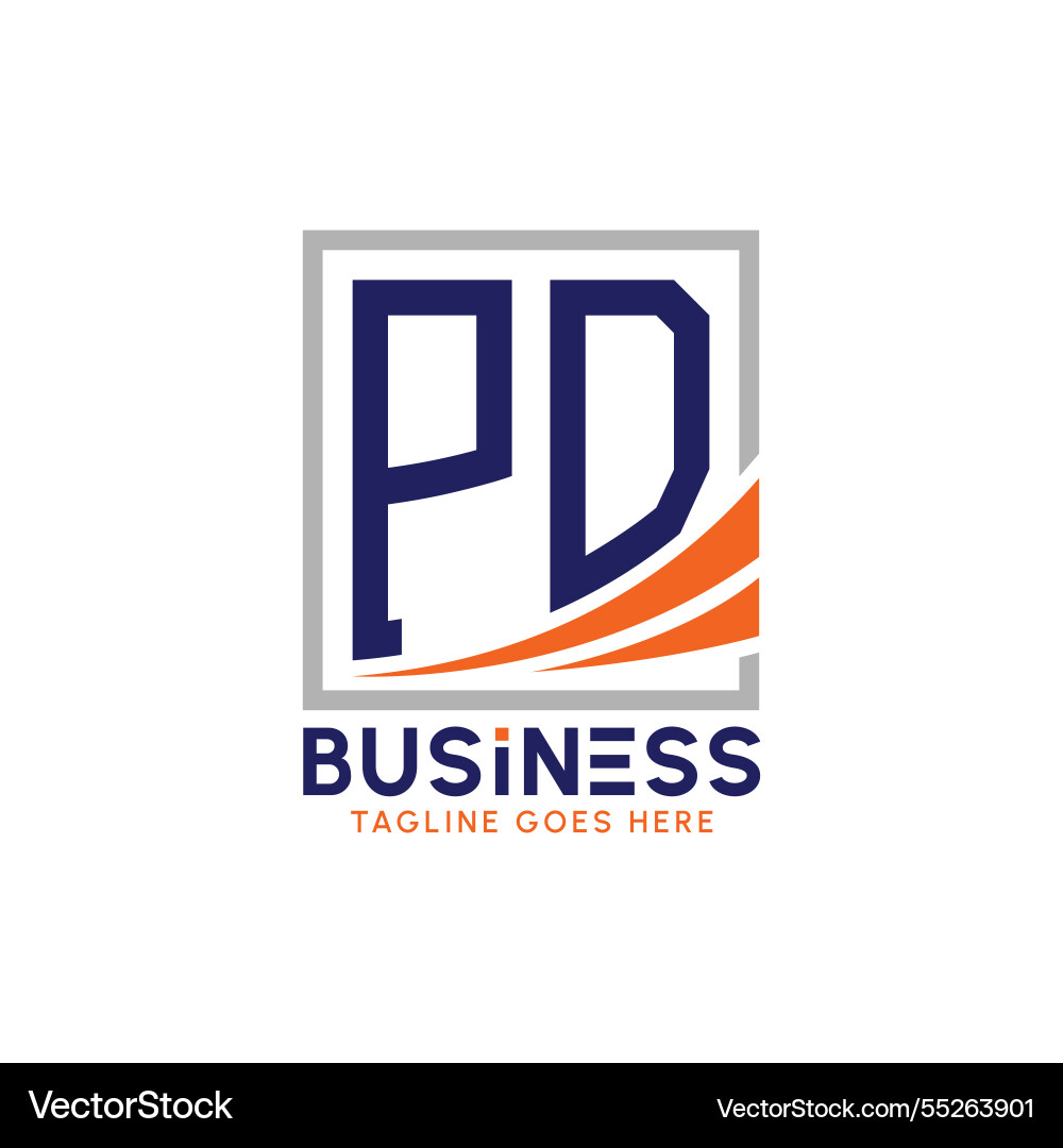Letter pd business logo modern pd logo for Vector Image