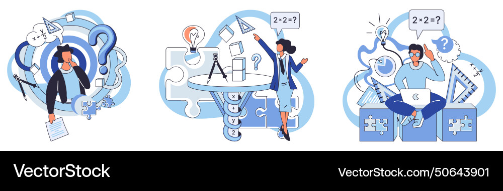 Mathematics in world math every equation Vector Image