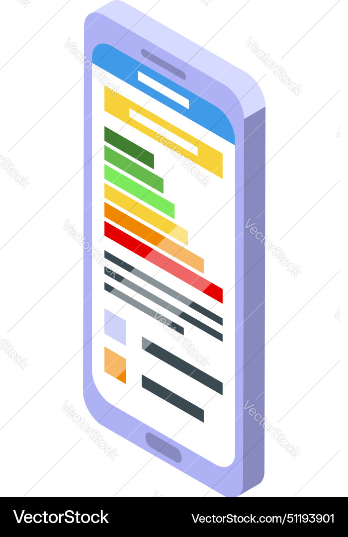 Modern smartphone icon isometric Royalty Free Vector Image
