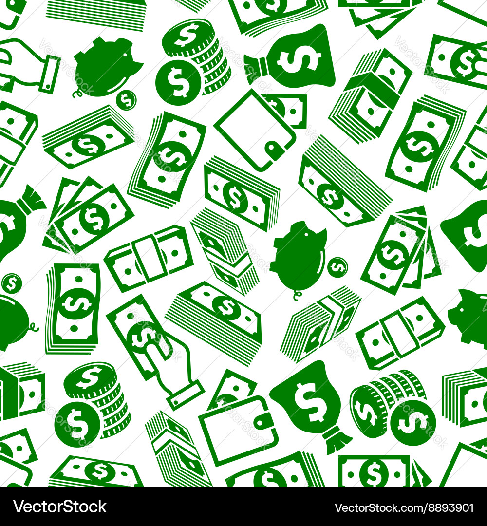 Money abundance and savings seamless pattern Vector Image