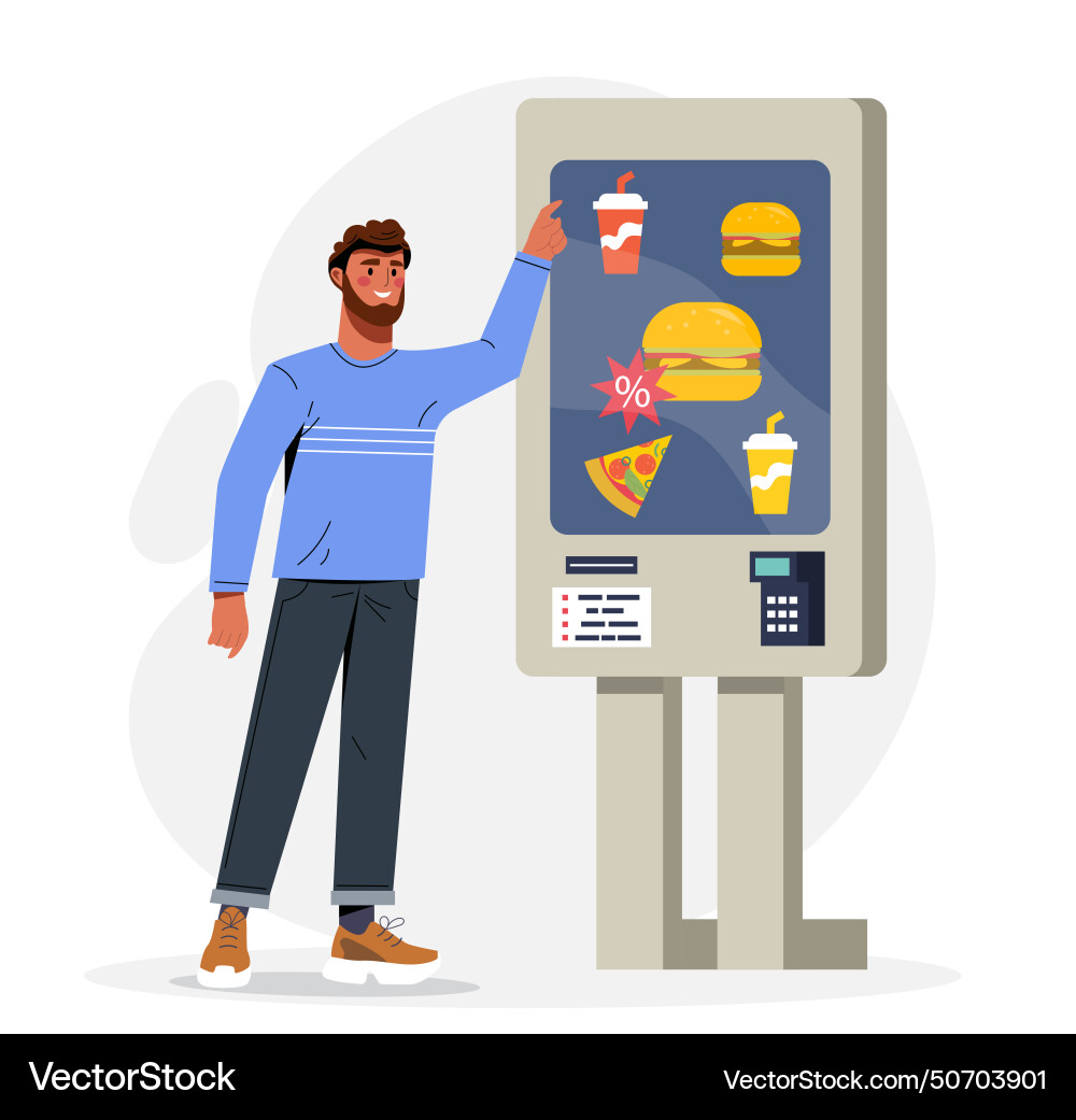 Self Service Terminal Royalty Free Vector Image