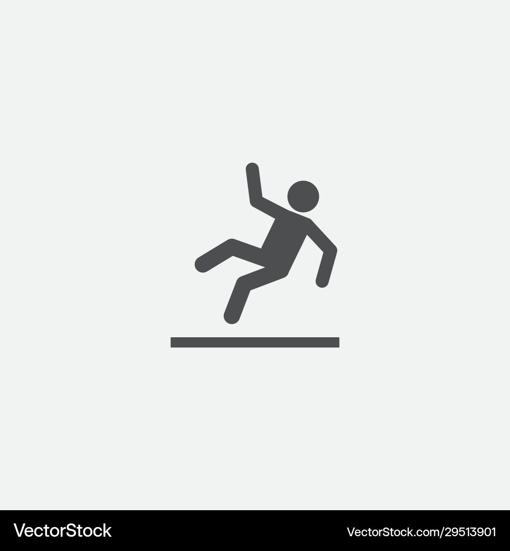 Slippery floor icon Royalty Free Vector Image - VectorStock