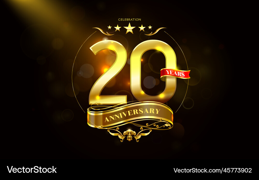 20 years anniversary Royalty Free Vector Image