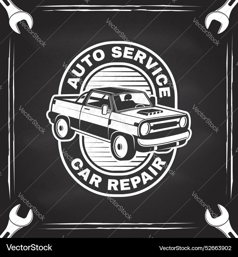 Auto service logo emblems badges sticker Vector Image