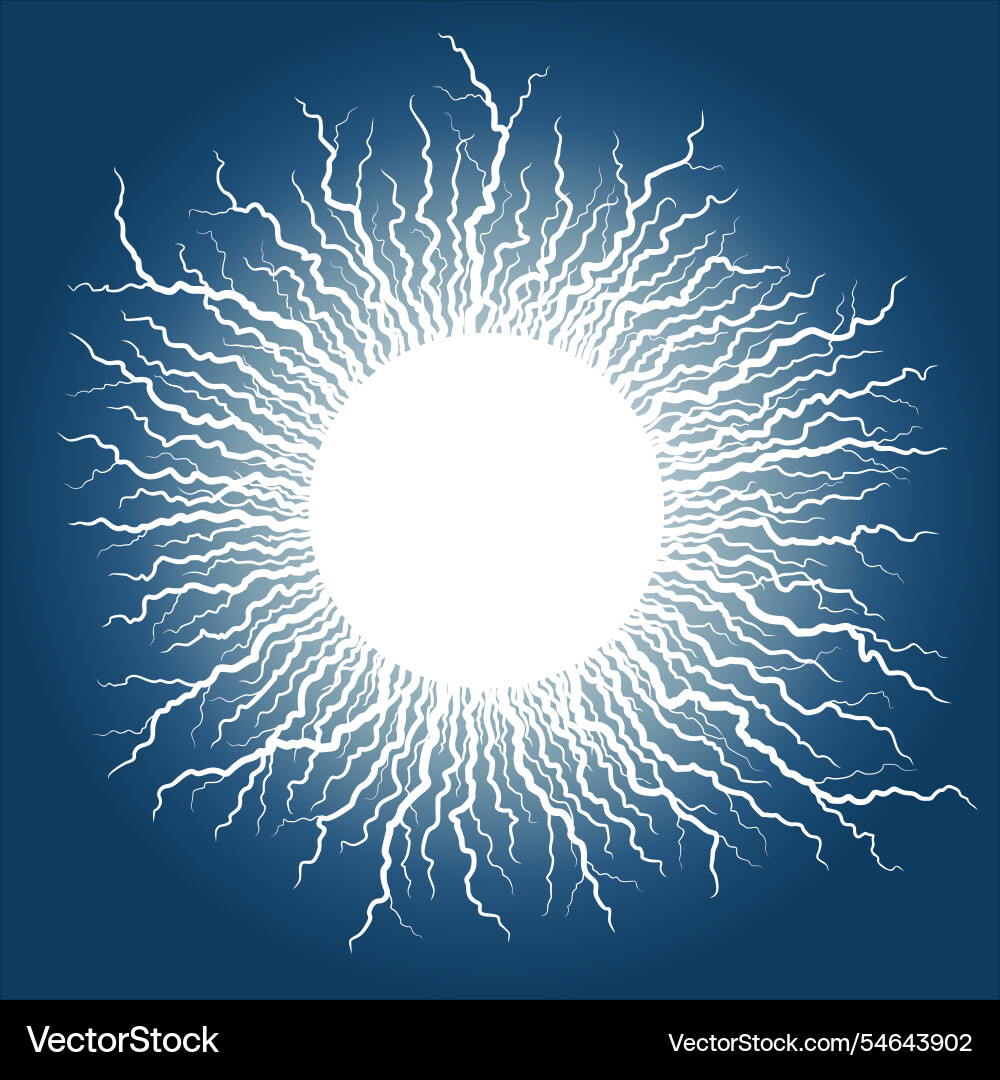 Background with round lightning Royalty Free Vector Image