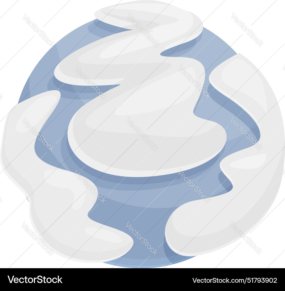 Blue planet covered with abstract white shapes Vector Image