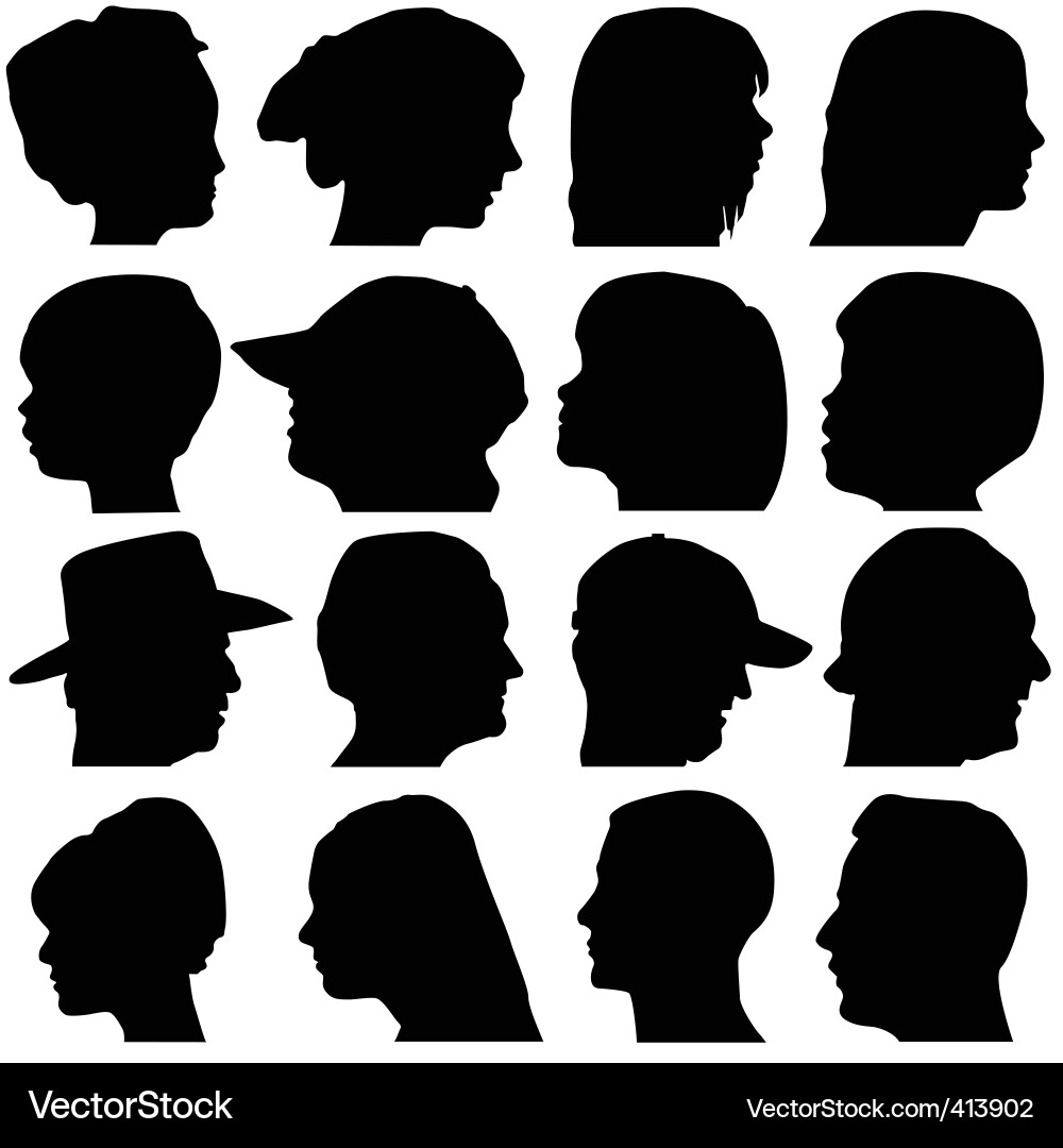 Face portrait Royalty Free Vector Image - VectorStock