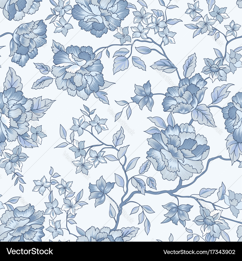 Blue Floral Background Pattern