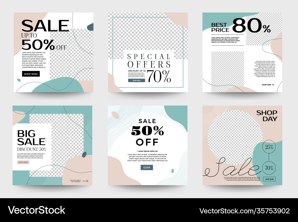 Instagram design template 01 Royalty Free Vector Image