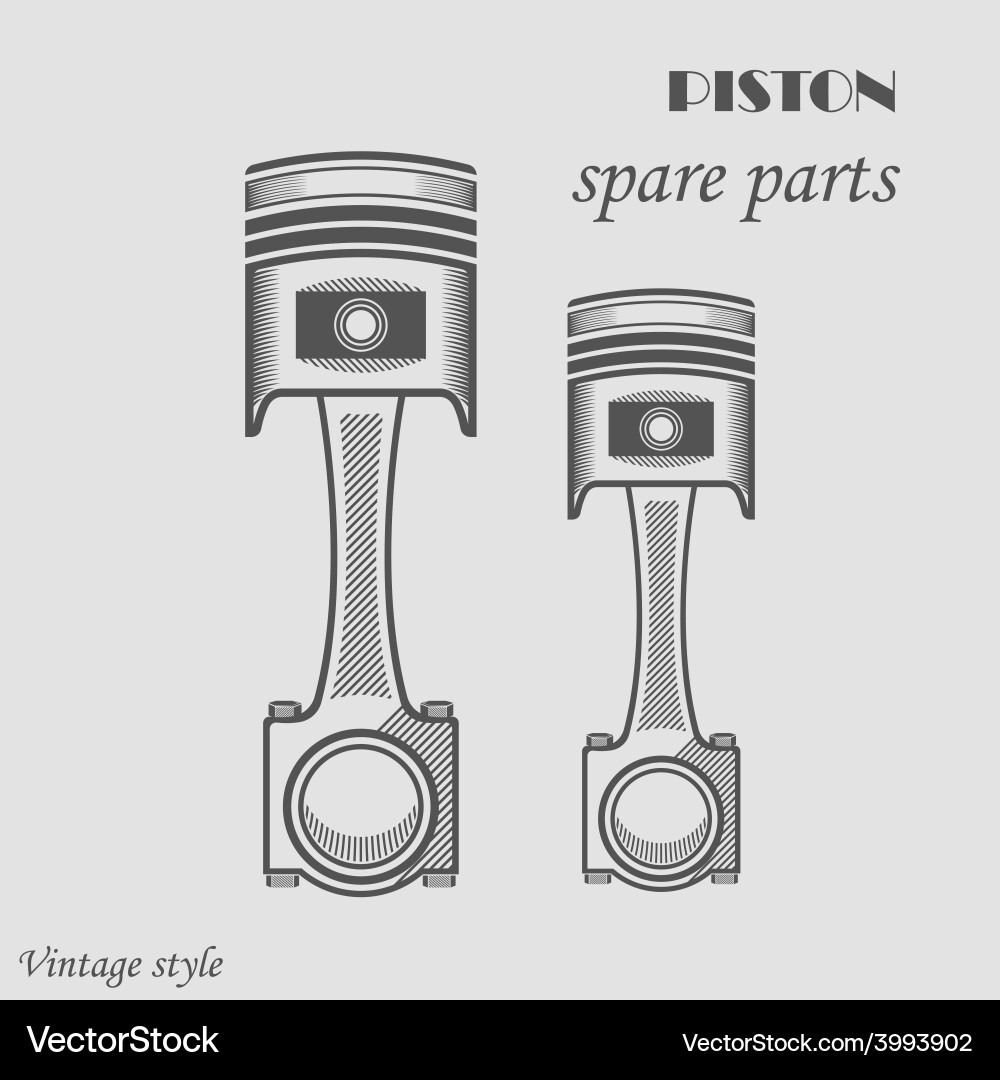 Piston Detail Royalty Free Vector Image - VectorStock