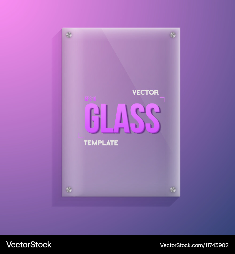 Transparent glass Royalty Free Vector Image - VectorStock