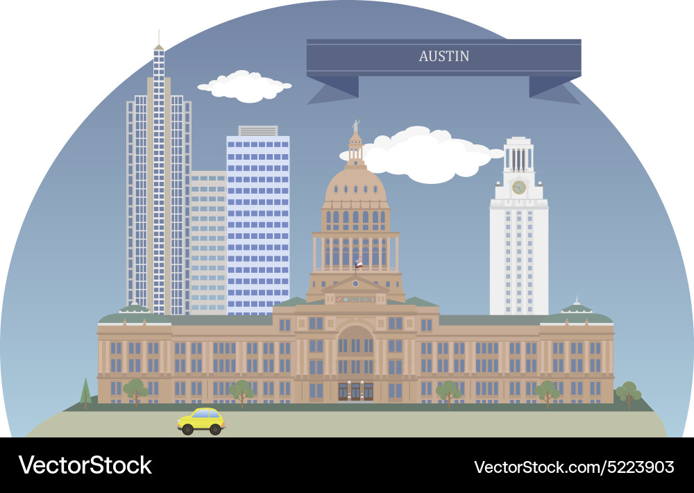 Austin Royalty Free Vector Image - VectorStock