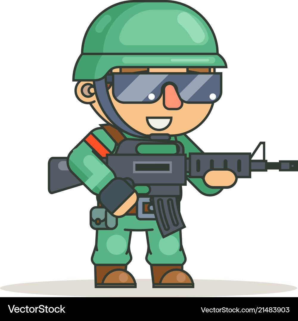 Battle war rpg game soldier hero isolated Vector Image