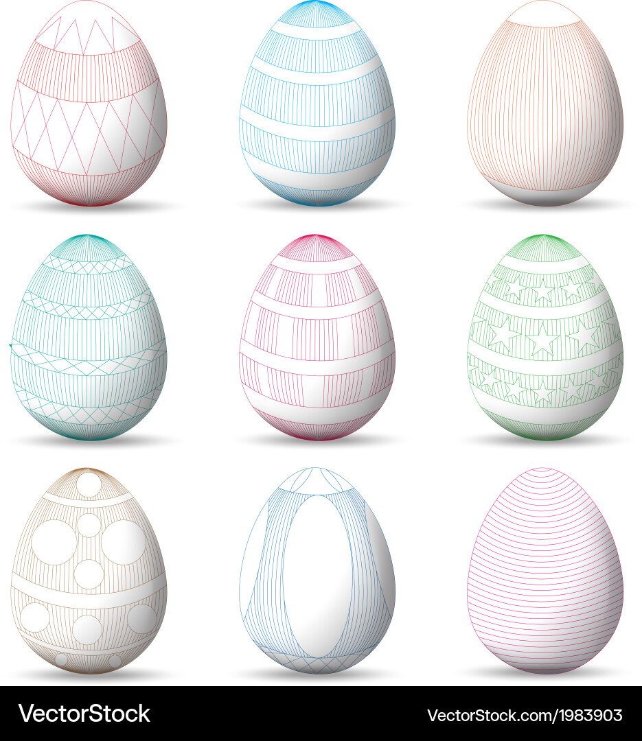 Colorful Easter Eggs Royalty Free Vector Image