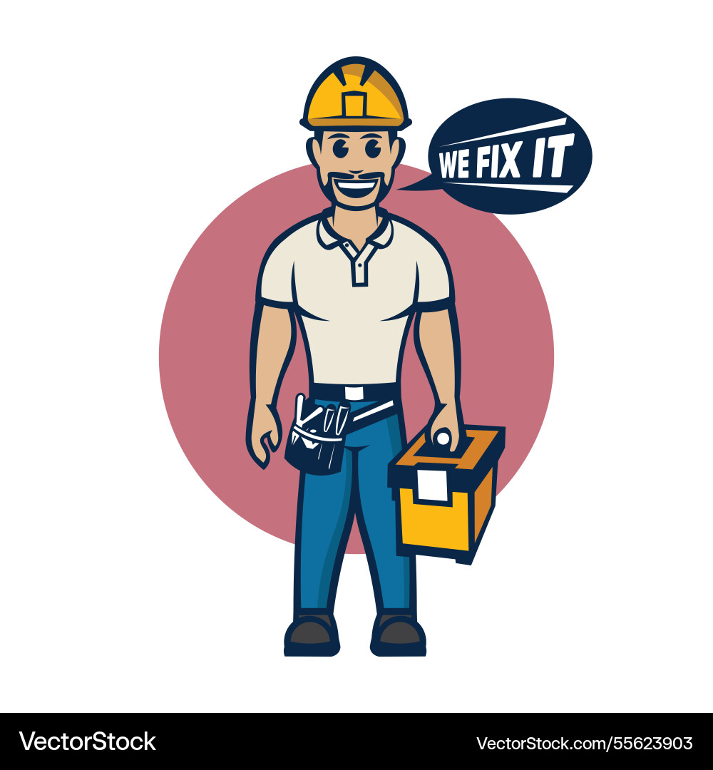 Handyman worker Royalty Free Vector Image - VectorStock