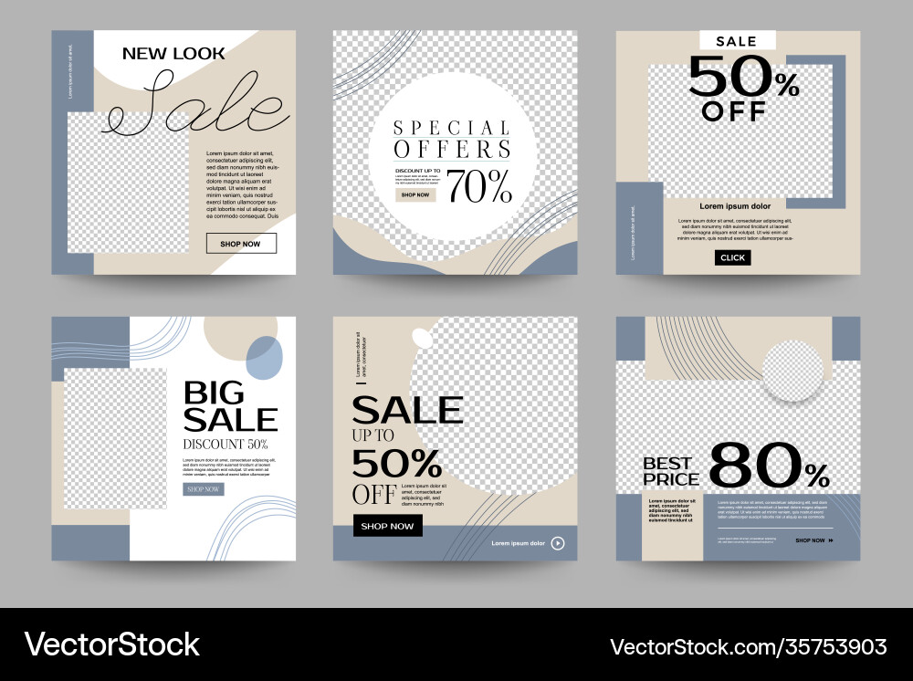 Instagram design template 02 Royalty Free Vector Image