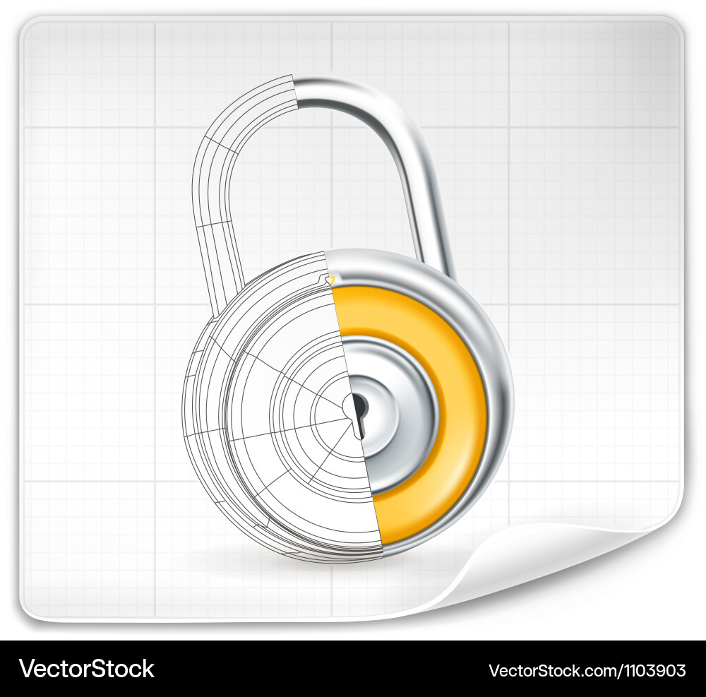 Lock drawing Royalty Free Vector Image - VectorStock