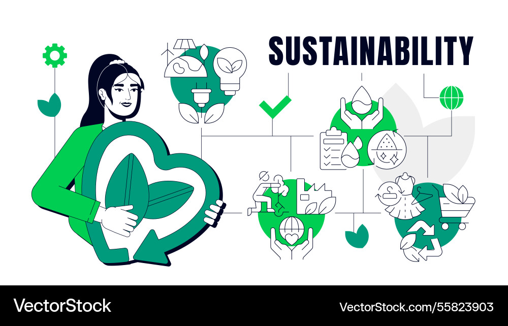 Sustainability concept Royalty Free Vector Image