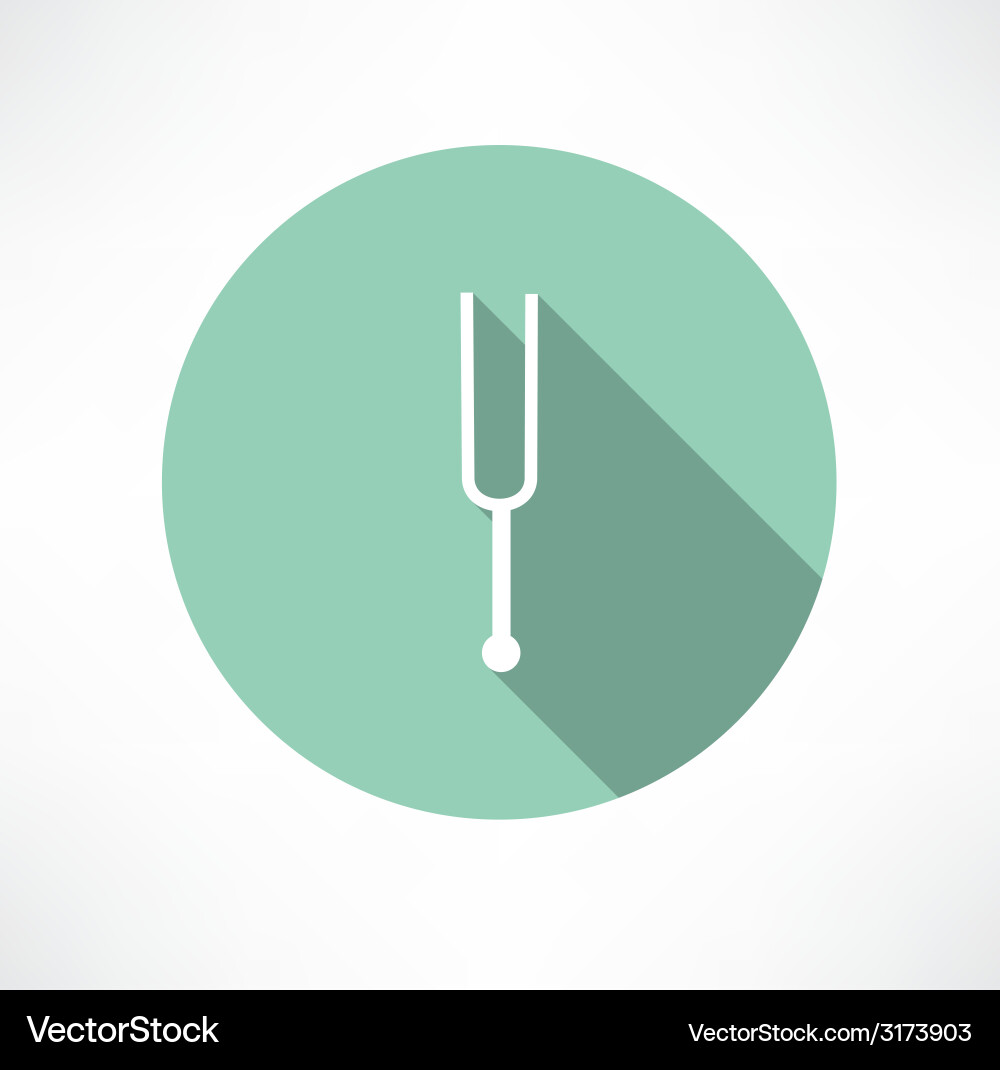 Tuning Fork Icon - Musical Instrument Royalty Free Vector