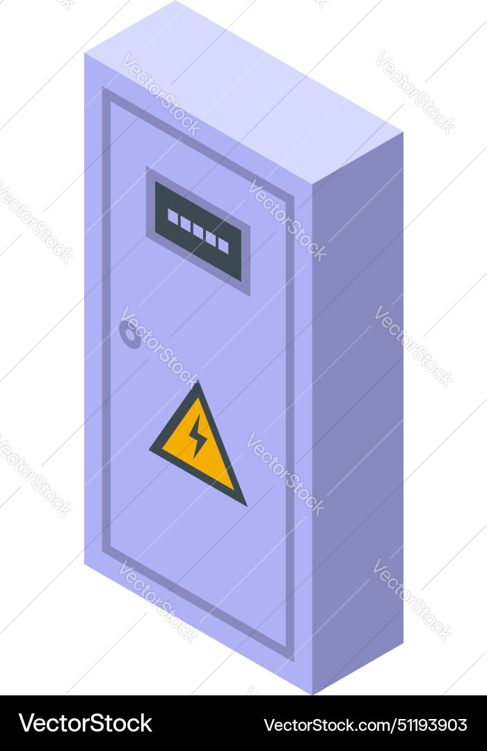 Wall electric breaker box icon isometric Vector Image