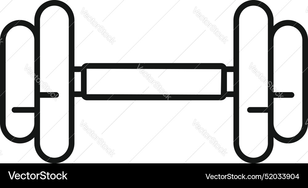 Barbell representing bodybuilding and weight Vector Image