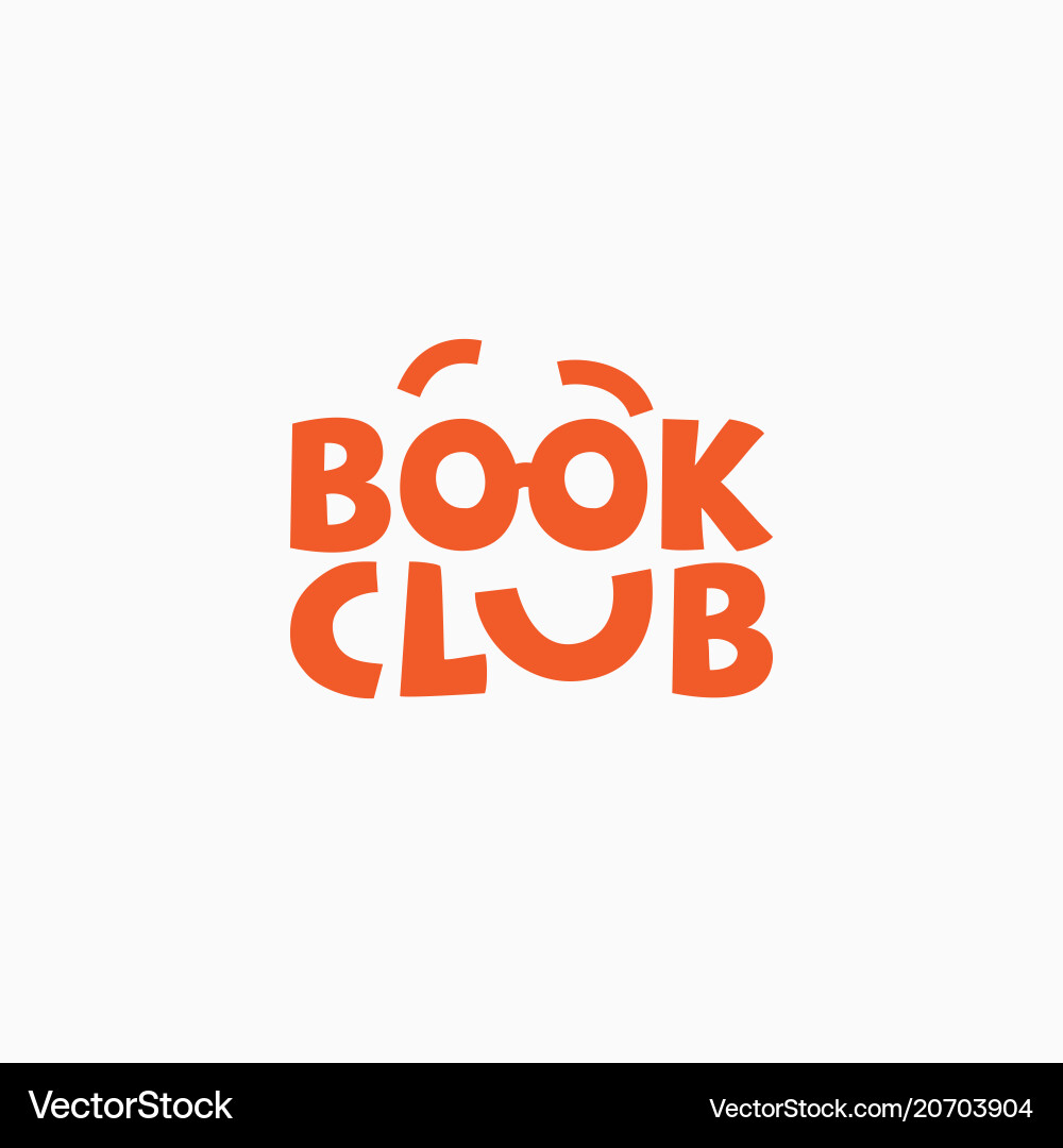 Book club logo Royalty Free Vector Image - VectorStock