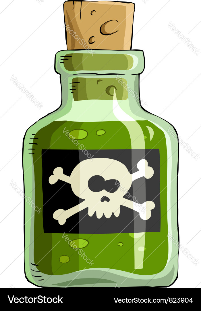 Bottle of poison Royalty Free Vector Image - VectorStock