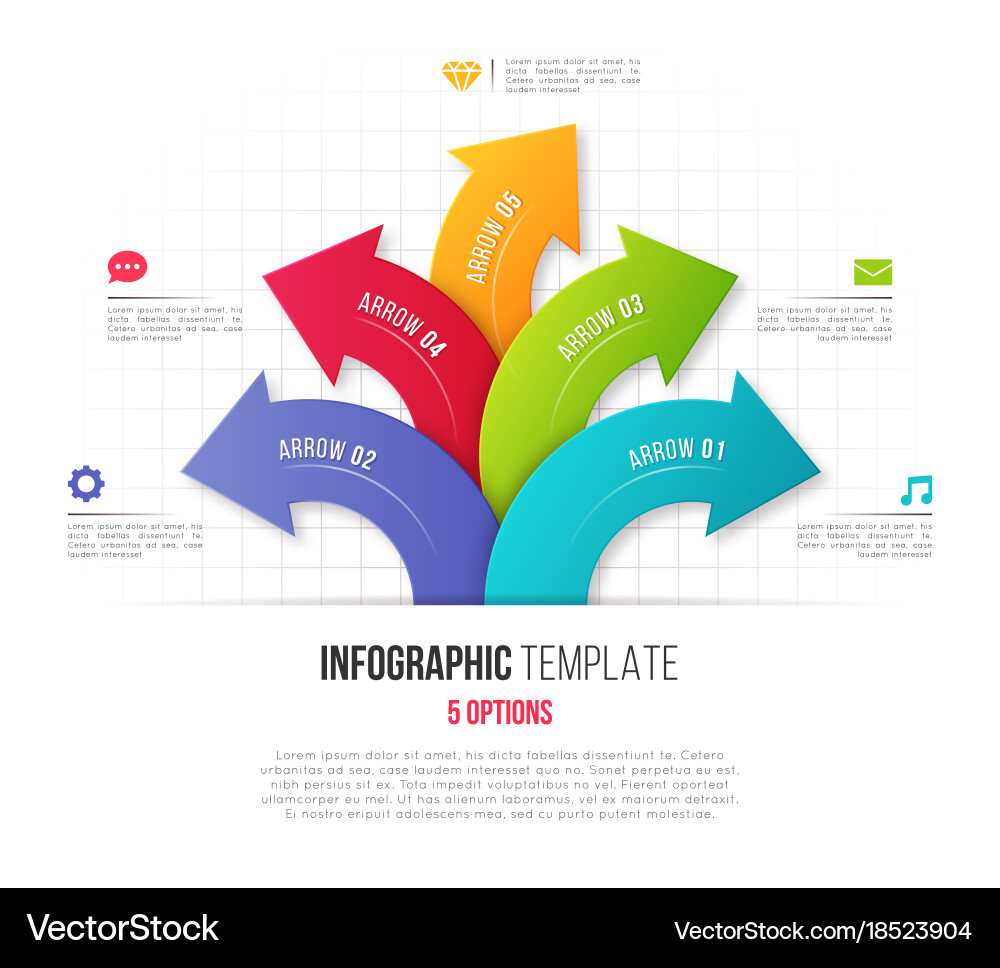 Branching Circular Infographics Royalty Free Vector Image