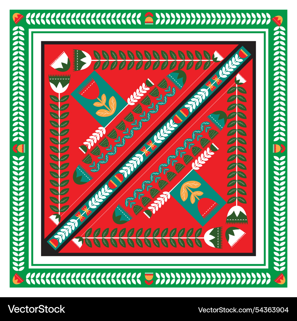 Colorful abstract pattern with symmetrical shapes Vector Image