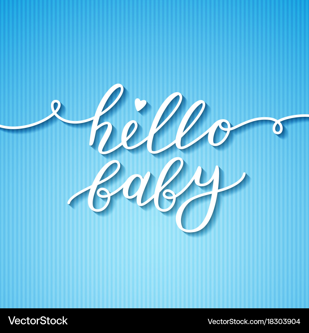 Hello baby lettering Royalty Free Vector Image