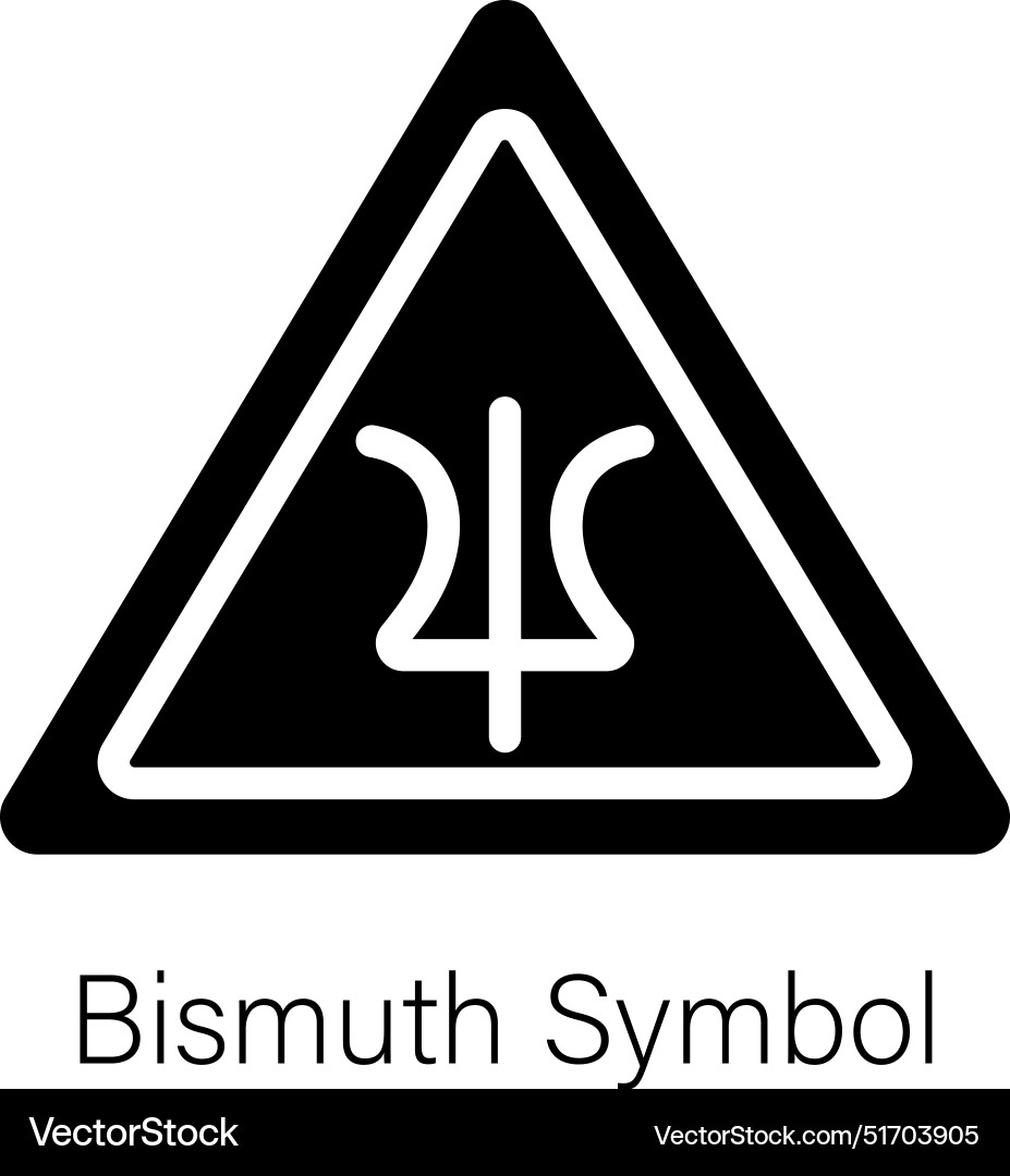 Bismuth symbol Royalty Free Vector Image - VectorStock