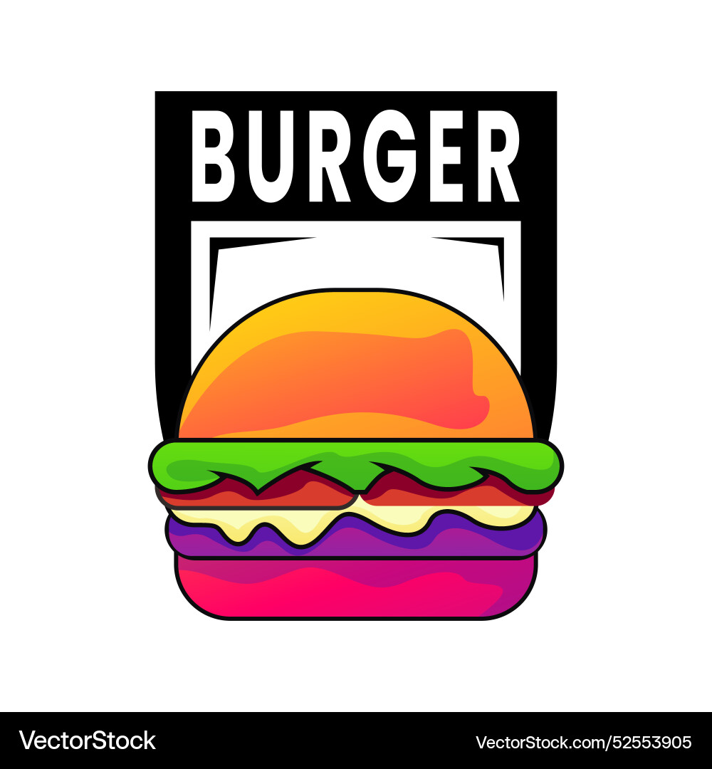 Burger logo design Royalty Free Vector Image - VectorStock
