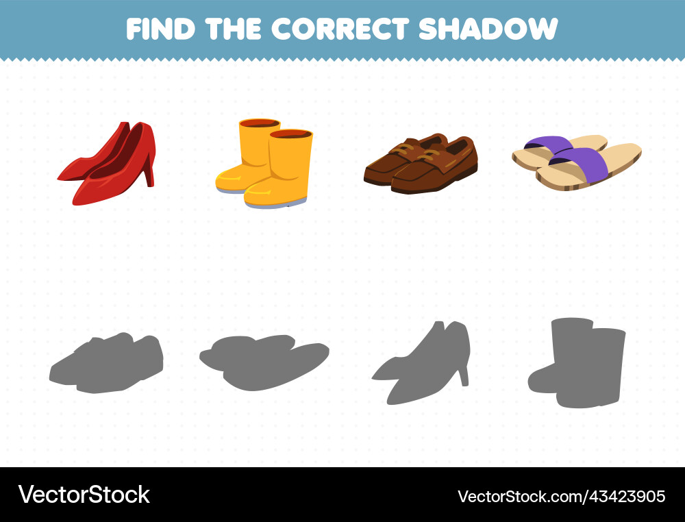 Education game for children find the correct Vector Image