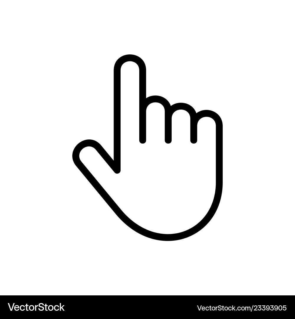 Hand cursor icon Royalty Free Vector Image - VectorStock