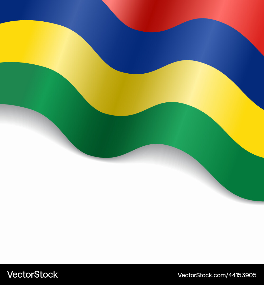 Mauritius flag wavy abstract background Royalty Free Vector