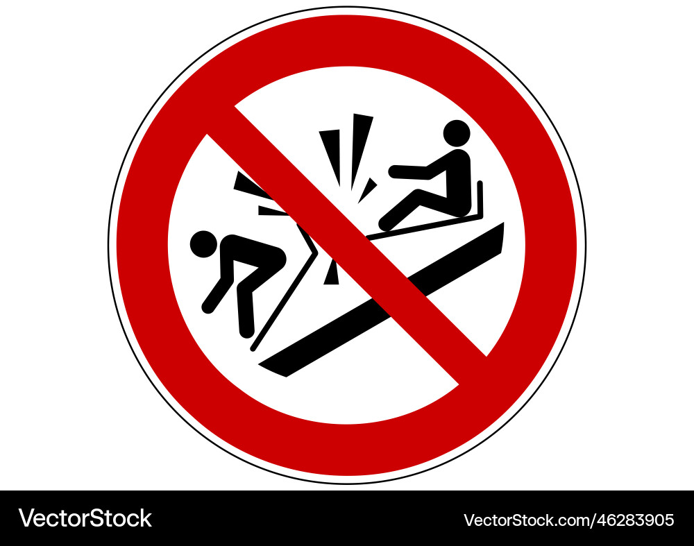 No ramming Royalty Free Vector Image - VectorStock