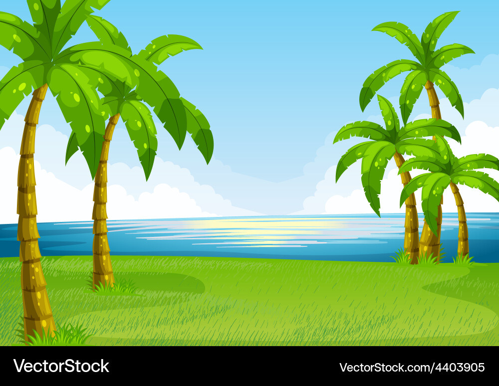 Ocean view Royalty Free Vector Image - VectorStock