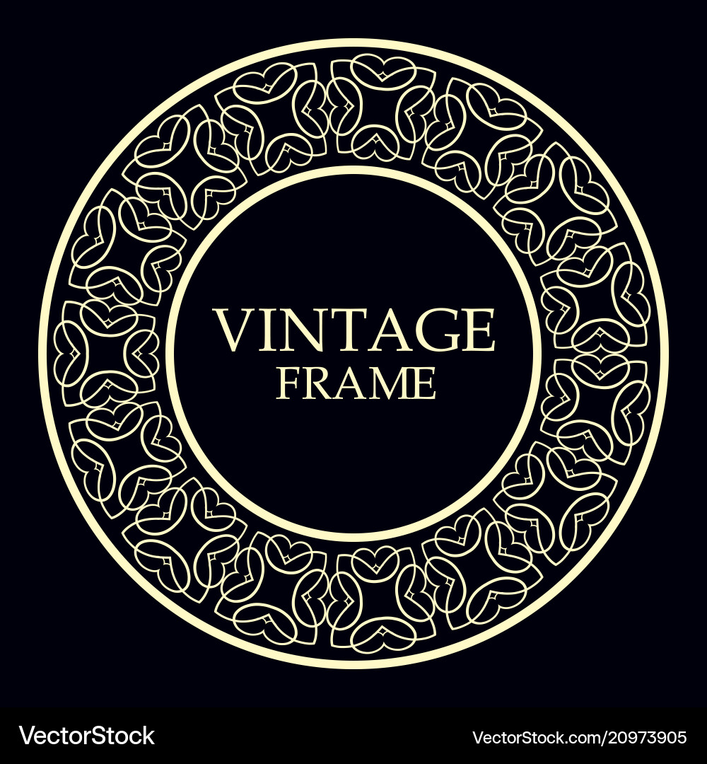 Ornamental round frame Royalty Free Vector Image