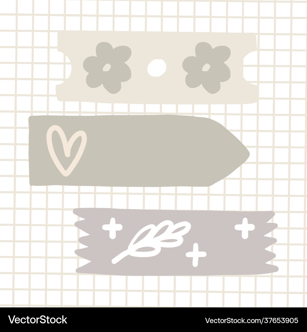 Patterned sticky tape Royalty Free Vector Image