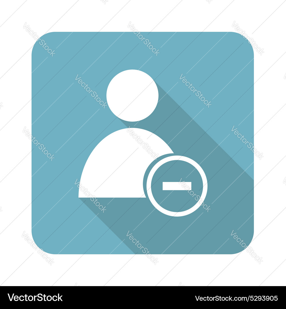 Square remove user icon Royalty Free Vector Image