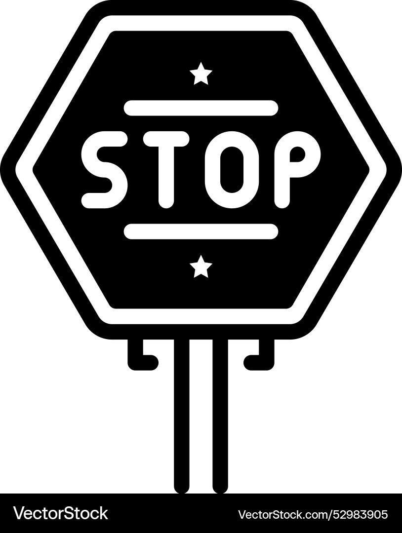 Stop sign Royalty Free Vector Image - VectorStock