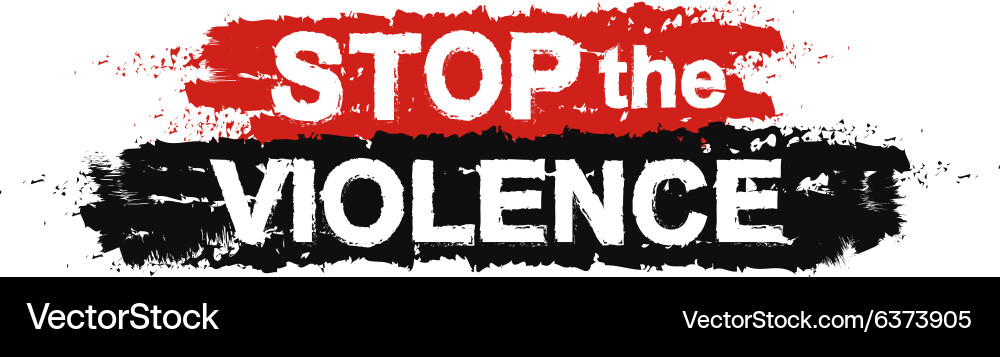 Stop the violence sign Royalty Free Vector Image