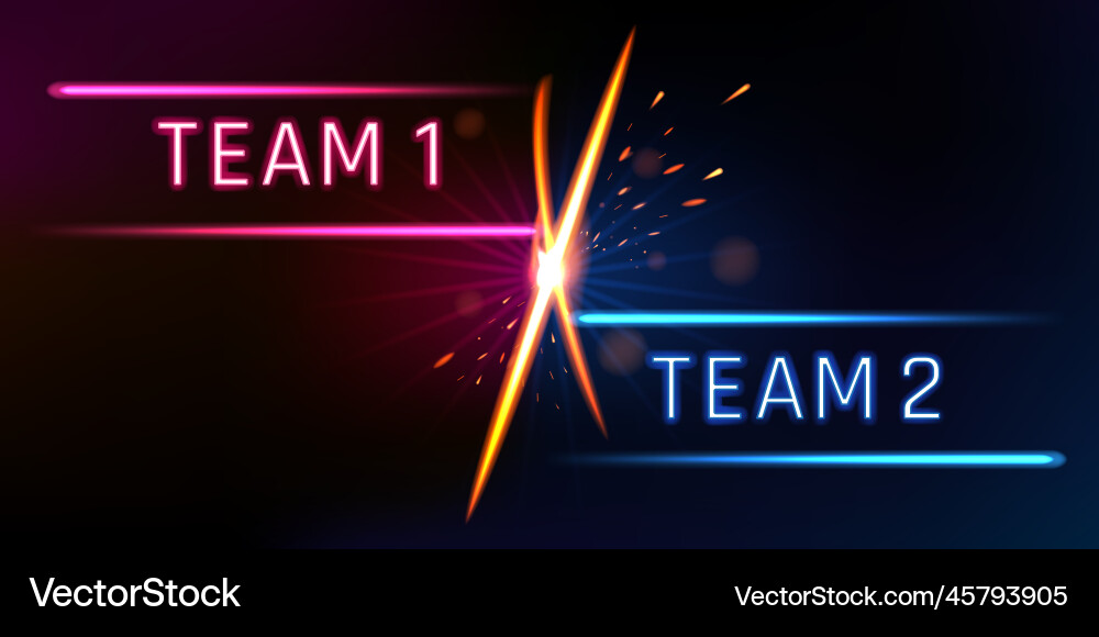 Versus game battle gamer background vs fight Vector Image